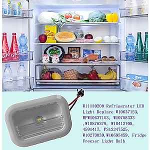 W11130208 Refrigerator LED Module Compatible With Whirlpool，Replace W10637153 WPW10637153 W10758333 W10876279 Compatible With Fridge Kenmore Whirlpool Led Light Module