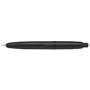 Pilot Vanishing Point Collection Refillable & Retractable Fountain Pen, Matte Black Barrel, Blue Ink, Extra Fine Nib (60579)