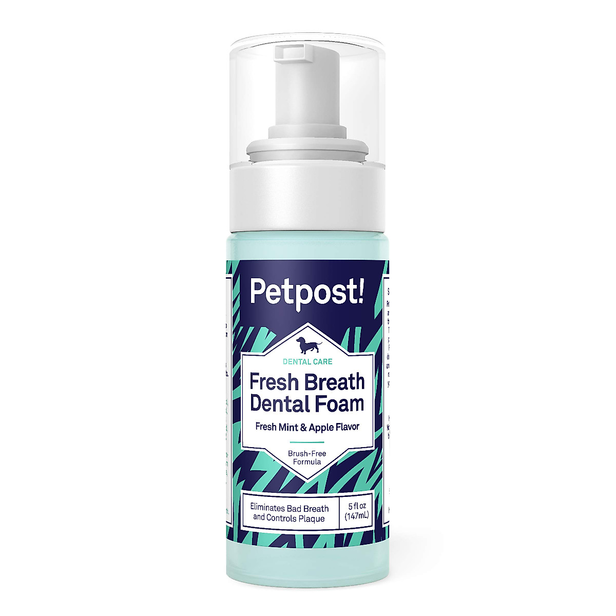 Petpost | Fresh Breath Foam for Dogs - Mint & Apple Flavored Dental Solution That Eliminates Bad Breath - Natural Tooth Cleaning Treatment 5 oz.
