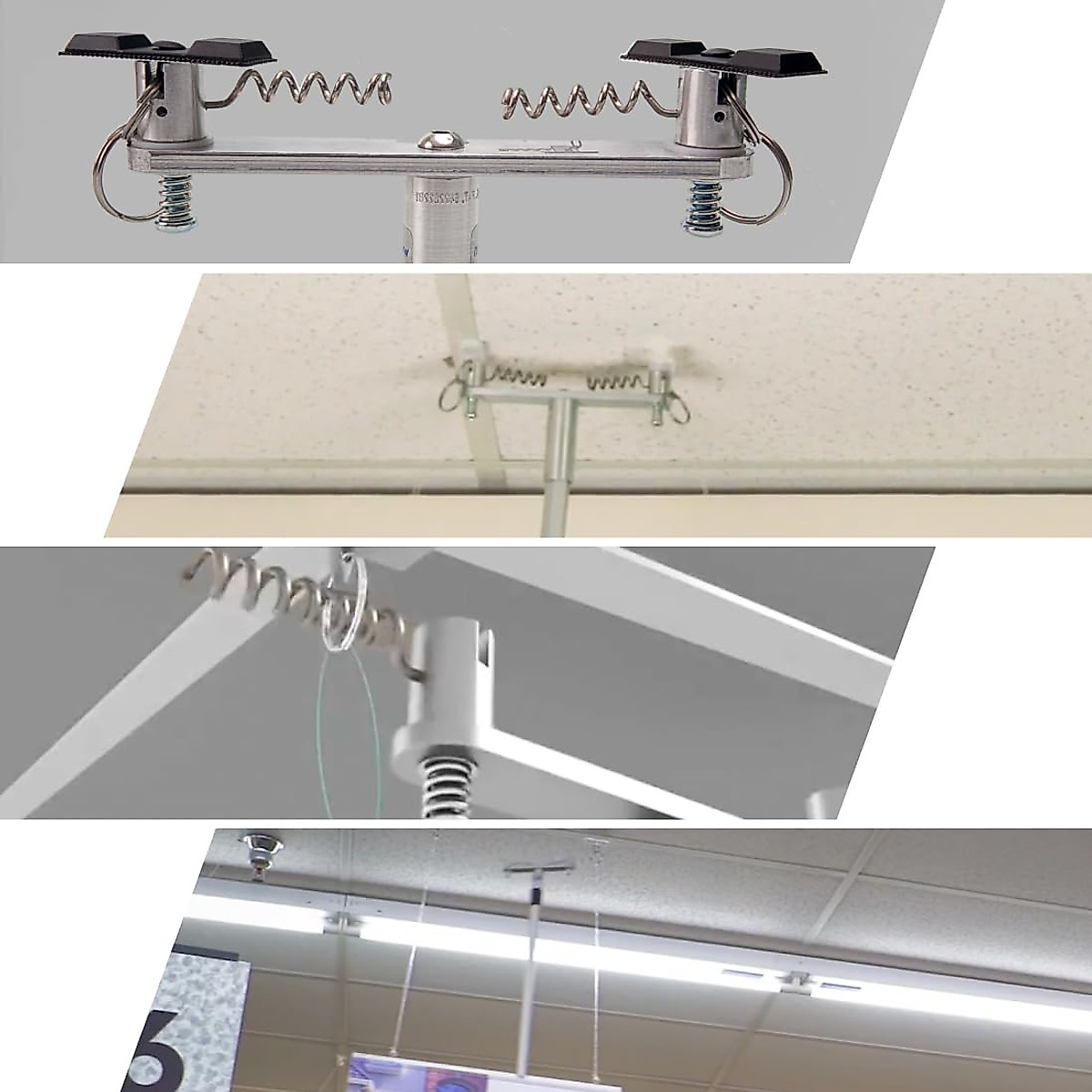 Clik-Clik Systems Dual Magmover Magnet Movers to Attach Magnet Hooks to Hang Ceiling Décor, Office Signs, Banners and More, 3.5" x 7", Silver