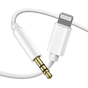 Aux Cord for iPhone 14/13/12/X/XS/11/11 Pro/11 Pro Max/8/8Plus/7/7Plus Aux Cable for Car 3.5mm Aux Cable Premium Auxiliary Audio to Car Stereo/Speaker/Headphone Adapter Support All iOS System