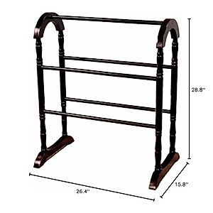 Frenchi Home Furnishing Quilt Rack, Dark Cherry
