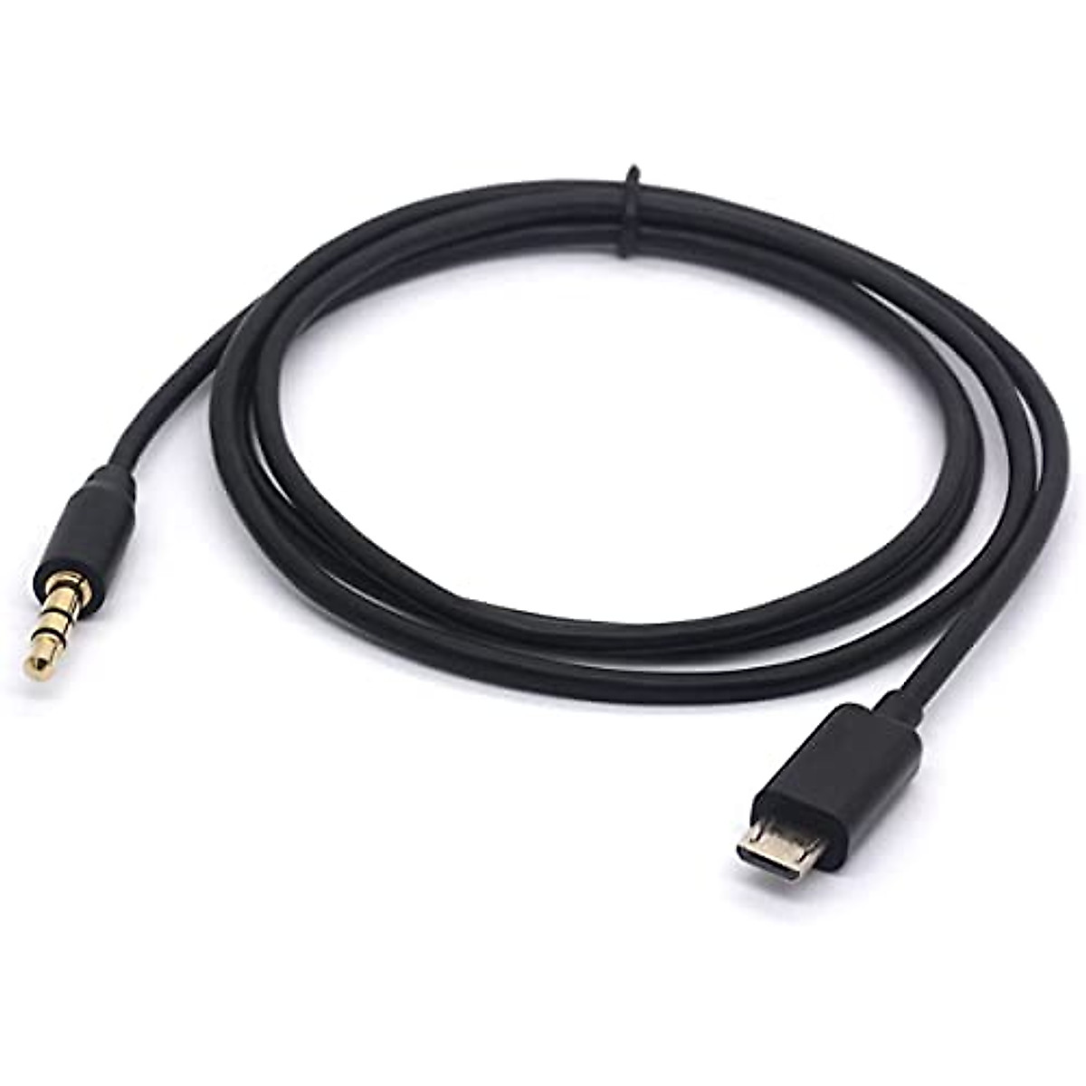 PIIHUSW Micro USB to 3.5mm Cable - Gold Plated 3 Pole 3.5mm Male to Micro B Male Car Aux Audio Extension Cord