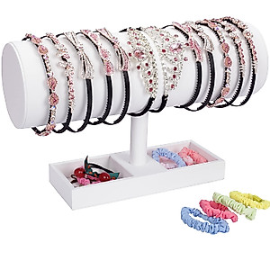 White Leather Headband Holder Organizer Storage Headband Stand Display Baby Headband Organizer for Girls Women