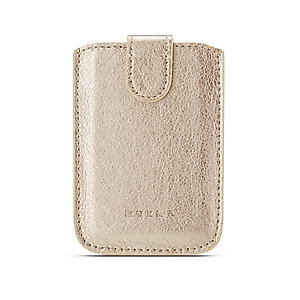 4-Seasons Arlgseln 5 Card Holder Phone Pouch, Stretchable Adhesive Purse Rfid Blocking ID Credit Card Slot Wallet stick on Back of Phone for iPhone 15/16 Pro Max Galaxy S24 Note 22 Ultra A55 (Gold)