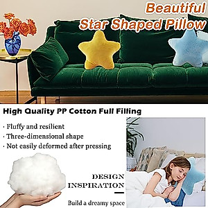 AUCOOMA 15.7" Star Pillow Blue Plush Star Shaped Pillow Stuffed Hugging Toy Decor Gift