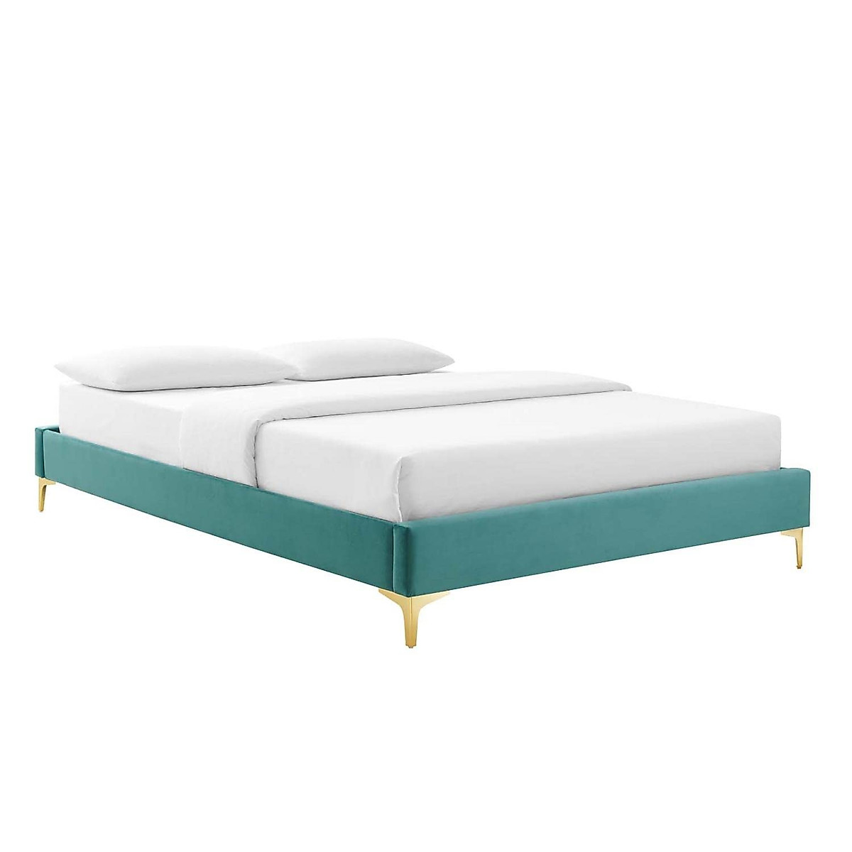 Modway MOD-6306-TEA Sutton Full Performance Velvet Bed Frame, Teal