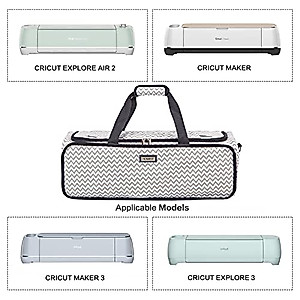 HOMEST Carrying Case for Cricut Explore Air 2/Cricut Maker/Maker 3, Carrier with Multi pockets for 12x12 Mats, Vinyl Rolls, Pens, Other Accessories, Ripple (Patent Design)