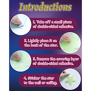 Greingways 201 Pcs Glow in The Dark Stars Stickers for Ceiling Bedroom, Stocking Stuffers for Kids Ages 2-4, 3-5, 4-8, 8-12, Kids Wall Room Decor Toddler Stocking Stuffers for Boys Girls