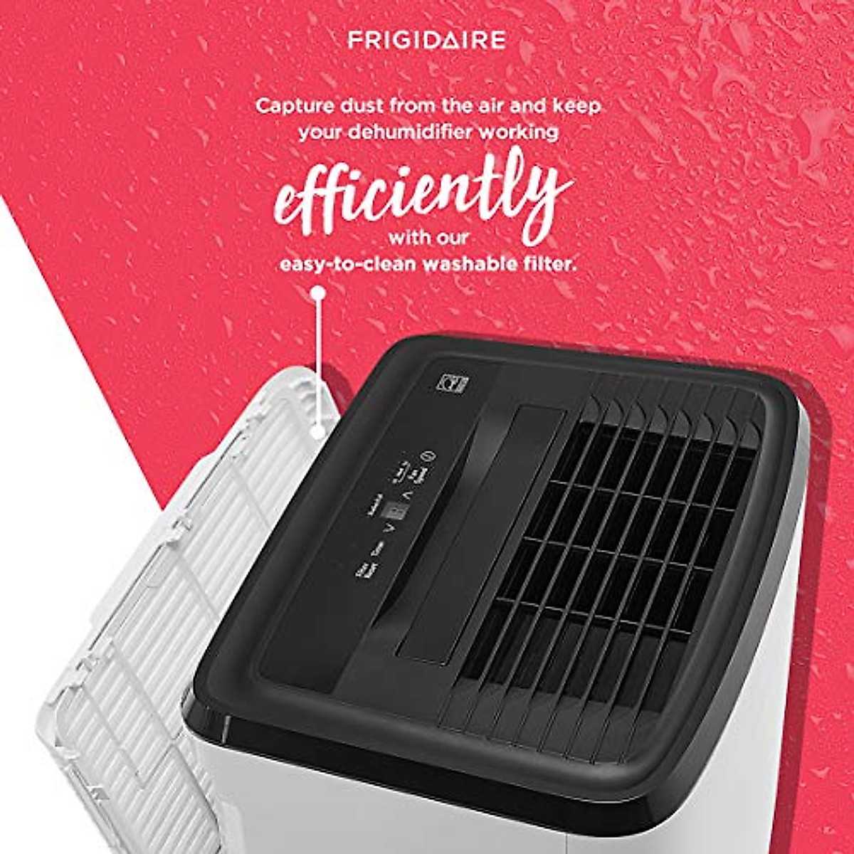 Frigidaire FFAD5033W1 Dehumidifier, High Humidity 50 Pint Capacity with a Easy-to-Clean Washable Filter and Custom Humidity Control for maximized comfort, in White