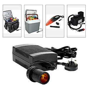 Koolatron 110 Volt AC to 12 Volt DC Power Adapter w/Circuit Breaker, 12V 5A DC Power Converter, Black, 6 Ft (1.8 m) Cord for Portable Devices, Compressor, Car Fridge, and More