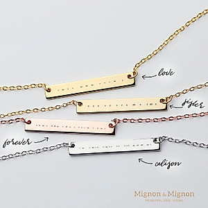 MignonandMignon Morse Code Necklace Jewelry Gift Sister In Law High School Graduation - 9N-MC
