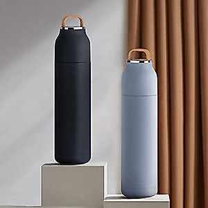 XDCHLK Thermos Bottle Vacuum Flask Stainless Steel Tumblers Travel Coffee Cups Insulated Lids Mug (Color : Gray)