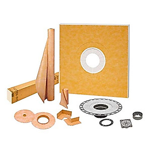 Schluter Kerdi Shower Kit 48"x48" with PVC Stainless Steel Drain KSK1220PVCE