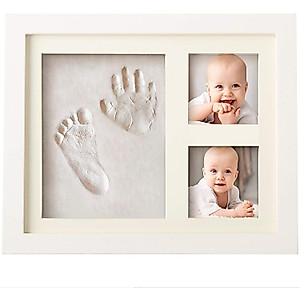 Bubzi Co Baby Footprint & Handprint Frame & Ornament Set Baby Girl Gifts & Baby Boy Gifts, Unique Baby Shower Gifts, Personalized Baby Gifts for Baby Registry, Keepsake Box for Room Wall Nursery Decor