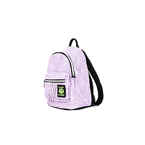 DIME BAGS Festy Bound Mini Hemp Backpack | Stylish Mini Backpack with Secret Pocket (Purple)