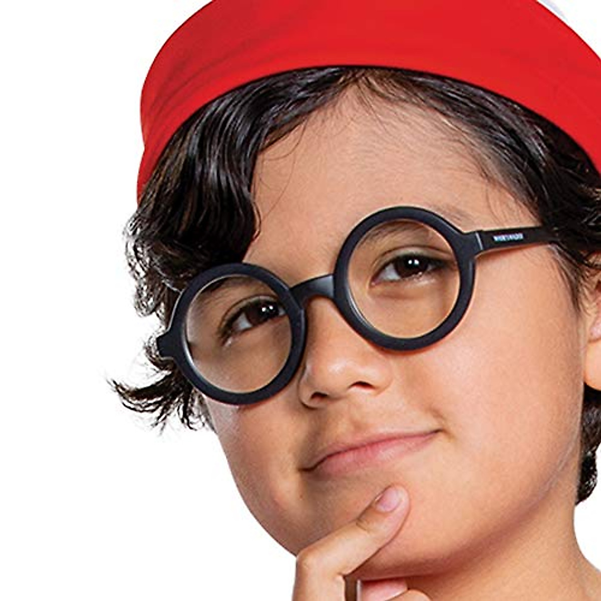 Wheres Waldo Halloween Costume, Official Waldo Costume Set with Shirt and Cap with Glasses Outfit, Classic Child Size Extra Small (3T-4T) Multicolored