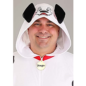 Fun Costumes Plus Size Disney 101 Dalmatians Pongo Costume, One-Piece Jumpsuit for Cosplay, Dress-Up & Halloween 5X White