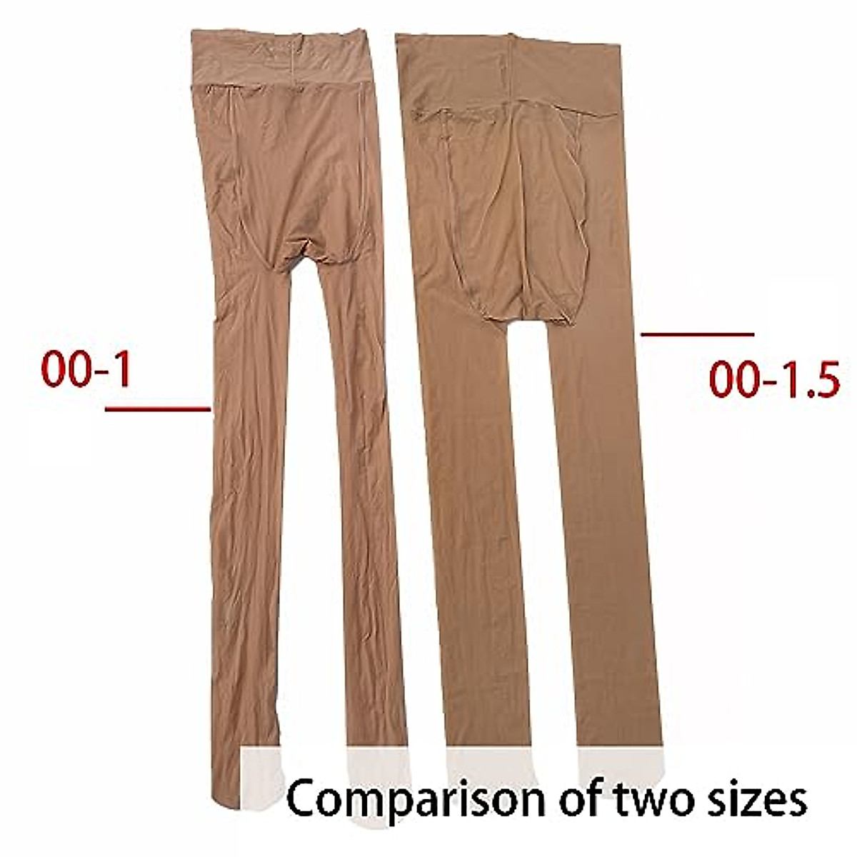 10D Semi Sheer Tights for Women Ultra Soft Shiny Stockings High Waist Control Top Footed Pantyhose for Daily Wear (L, Black)