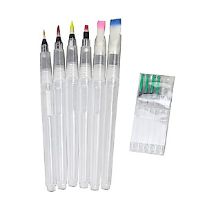 Ciieeo 1 Set 6pcs Water-Based Markers Water Color Marker Water Coloring Brush Pens Colorful Watercolor Brush Water Storage Paint Brush Water Soluble Paint Brush Watercolor Pen Pencil