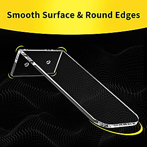 HIIMIEI Shoe Display Shelf for Wall Floating Shoe Shelves Wall Mounted Clear Acrylic Sneaker Shelves to Show Top Shoes and Sneaker Collection or Shoes Box- Large Size 12 Packs