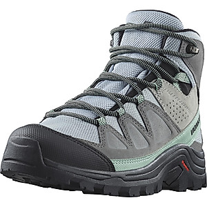 Salomon Women's QUEST ROVE GORE-TEX Leather Hiking Boots for Women, Quarry / Quiet Shade / Black, 9