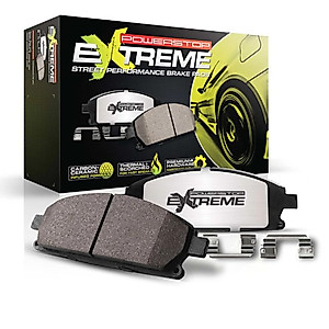 Power Stop Z26-1053B Z26 Street Warrior Rear Carbon Fiber Ceramic Brake Pads with Hardware For Dodge Durango 2018-2022, Jeep Grand Cherokee 2018-2021 [Model Specific]