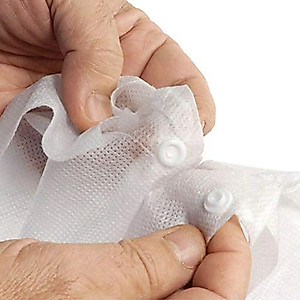 Greenour Disposable Lab Coats for Adults with Pockets Durable and Latex-free White Lab Jackets with Knitted Cuffs and Collar Pack of 10 (Large)