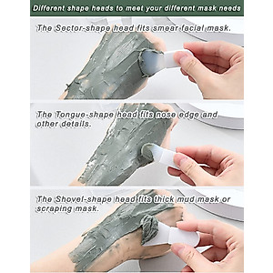 Face Mask Applicator Brushes, Mini Makeup Spatula Portable Beauty Tools Set for Facial Mud, Cosmetic Mask, Facial Clay, Eye Mask, Body Lotion, Body Butter, Serum, Cream. 3PCS Soft Silicone Brush Suit