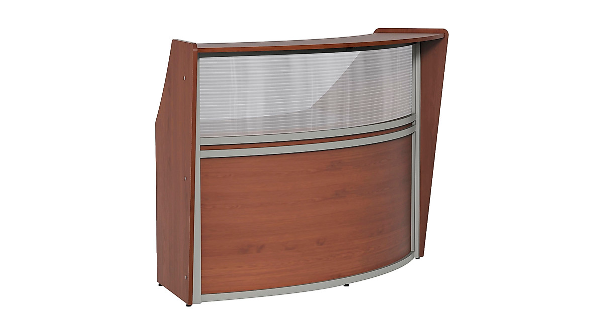 Linea Italia Modern Cherry Reception Desk - Easy Assembly & Stylish