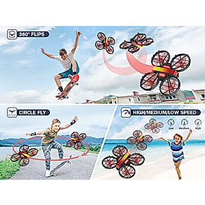 Mini Drone with Camera for Kids Adults,Cool Toys Gifts for Boys Girls Teenagers,FPV Skyquad Drone Small Hobby RC Quadcopter with Headless Mode,360° Flip and Propeller Full Protect for Beginners