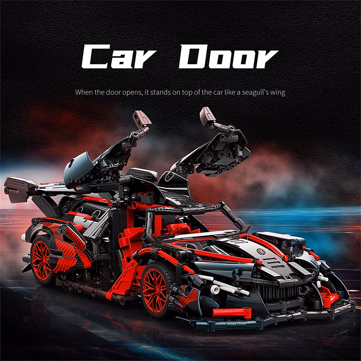 CAEROKEERL Car Block Toy Set -1392 Pieces, MOC Block Super Car Model Kit, for Children and Boys' Play Ages 8-12-14 and Older