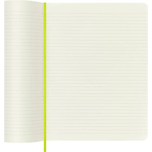 Moleskine Classic Notebook, Soft Cover, XL (7.5" x 9.5") Ruled/Lined, Lemon Green, 192 Pages