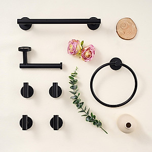 KES Black Toilet Paper Holder, Bathroom Tissue Holder Paper Roll SUS 304 Stainless Steel Wall Mount Matte Black, A2175S12-BK