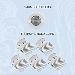 Conair Instant Heat Travel 1.5-Inch Hot Rollers, White, Set of 5