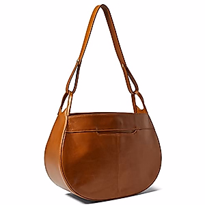 HOBO Arla Shoulder Bag for Women - Leather Construction with Magnetic Disc Closure, and Adjustable Crossbody Strap Truffle One Size One Size