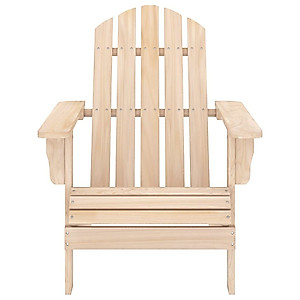 Tidyard Patio Adirondack Chair Solid Fir Wood Outdoor Fire Pit Chair Wooden Garden Armchair for Porch Pool Lawn Deck Backyard Balcony Outdoor