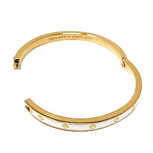 Kate Spade New York Spot The Spade Hinged Bangle Bracelet White