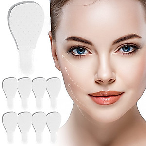 Leelosp 80 Pieces Face Lift Tapes Face Lifting Patch Invisible V-line Face lift Sticker Neck and Eye Lift Tapes Waterproof Elasticity Double Chin Lift Patch with 3 Pieces Lifting Ropes for Women Girls
