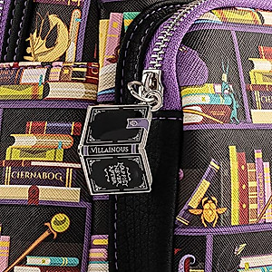 Loungefly Disney Villains Books Womens Double Strap Shoulder Bag Purse