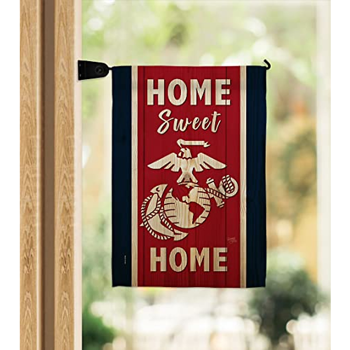 Home Sweet Marine Corps Garden Flag - Set Mailbox Hanger Armed Forces USMC Semper Fi United State American Military Veteran Retire Official - House Banner Small Yard Gift Double-Sided 13 X 18.5