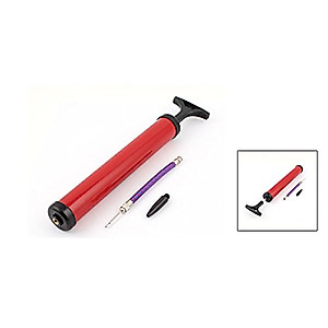 uxcell a15030400ux0108 Basketball Soccer Footballs Plastic Air Inflator Hand Pump Red