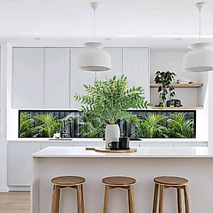 Phliofd 3pcs Artificial Greenery Stems Fake Ferns Plants 23.6'' Tall, Faux Leaves Shrubs Branches for Outdoor Wedding Flower Arrangements Home Garden Table Centerpiece Spring Summer Decor Green