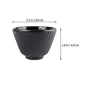 6 Pcs Cast Iron Teacup Tea Cup Traditional Teacups Cast Iron Teaware Restaurant Coffee Mug Sake Cup Mate Cup Mate Tea Beer Bone China Coffee Mugs Japanese Style Teaware Unique Vine