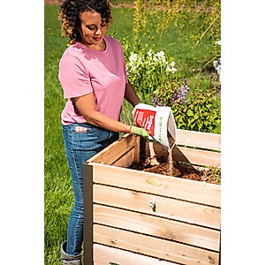 Gardener's Supply Company Cedar Compost Bin | Heavy Duty Outdoor Composter with Aluminum Corners & Steel Handles | Holds 110 Gallons Designed for Good Aeration | Best for Backyard Garden Composting