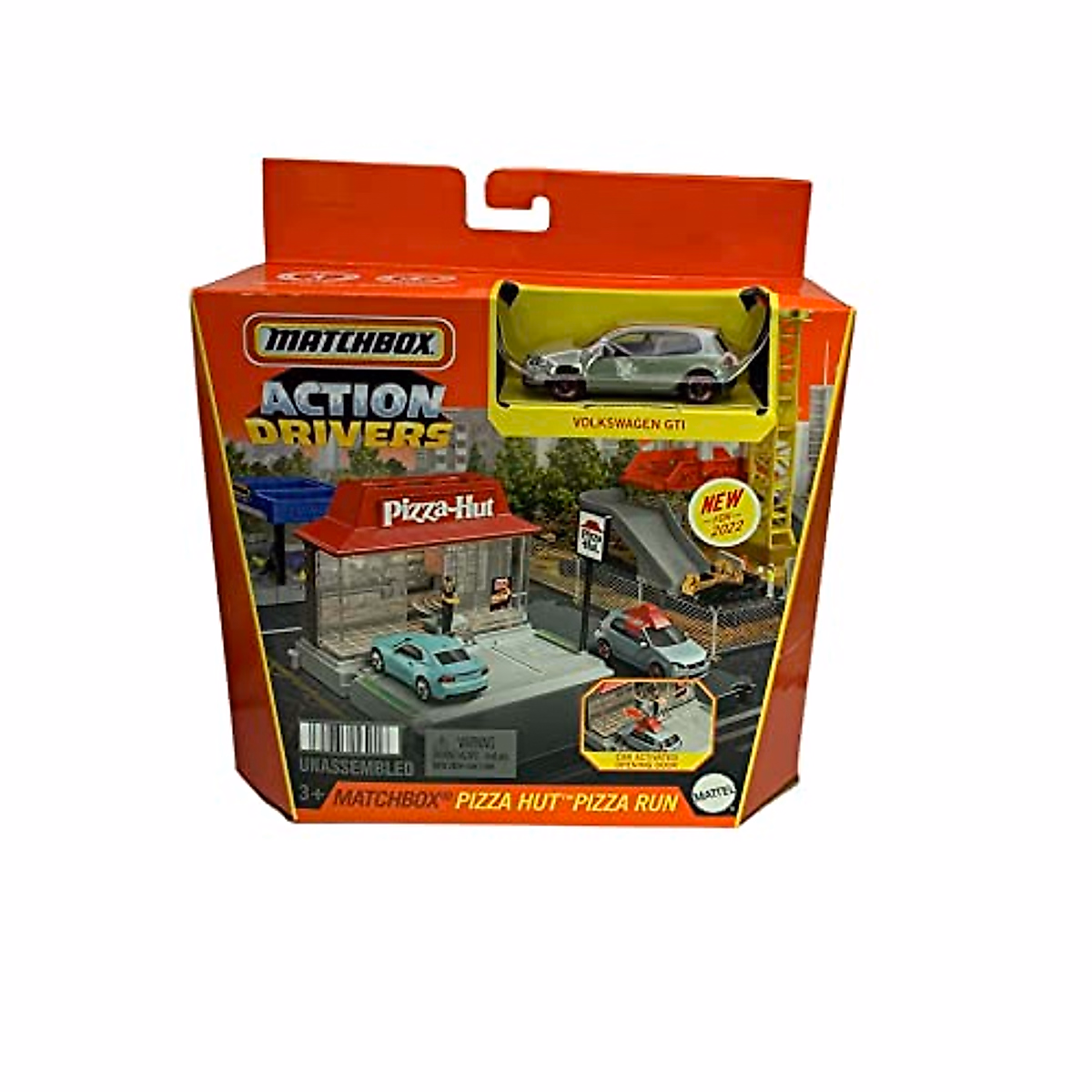 Mattel Matchbox Action Drivers Pizza Hut Pizza Run Playset