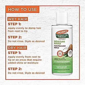Palmer's Coconut Oil Formula Moisture Boost Hair Shine Serum, 6 Ounce (Pack of 3)