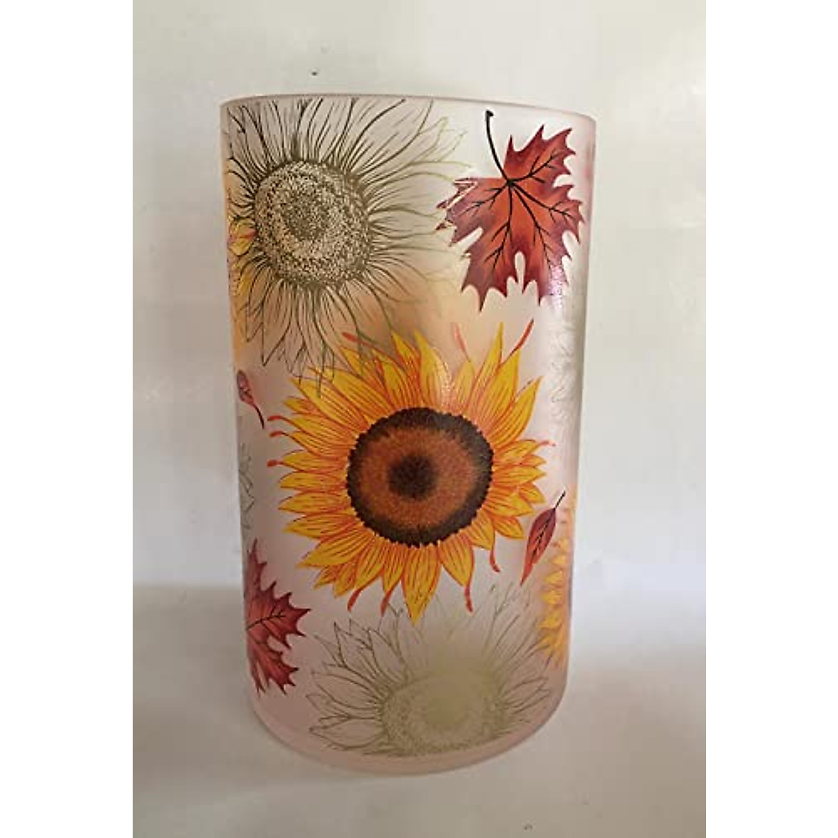 Yankee Candle Fall Sunflowers Large Glass Jar Candle Holder