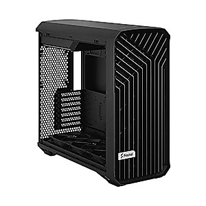 Fractal Design Torrent Black - Solid Side Panel - Open Grille for Maximum air Intake - Two 180mm PWM and Three 140mm Fans Included - Type C - ATX Airflow Mid Tower PC Gaming Case