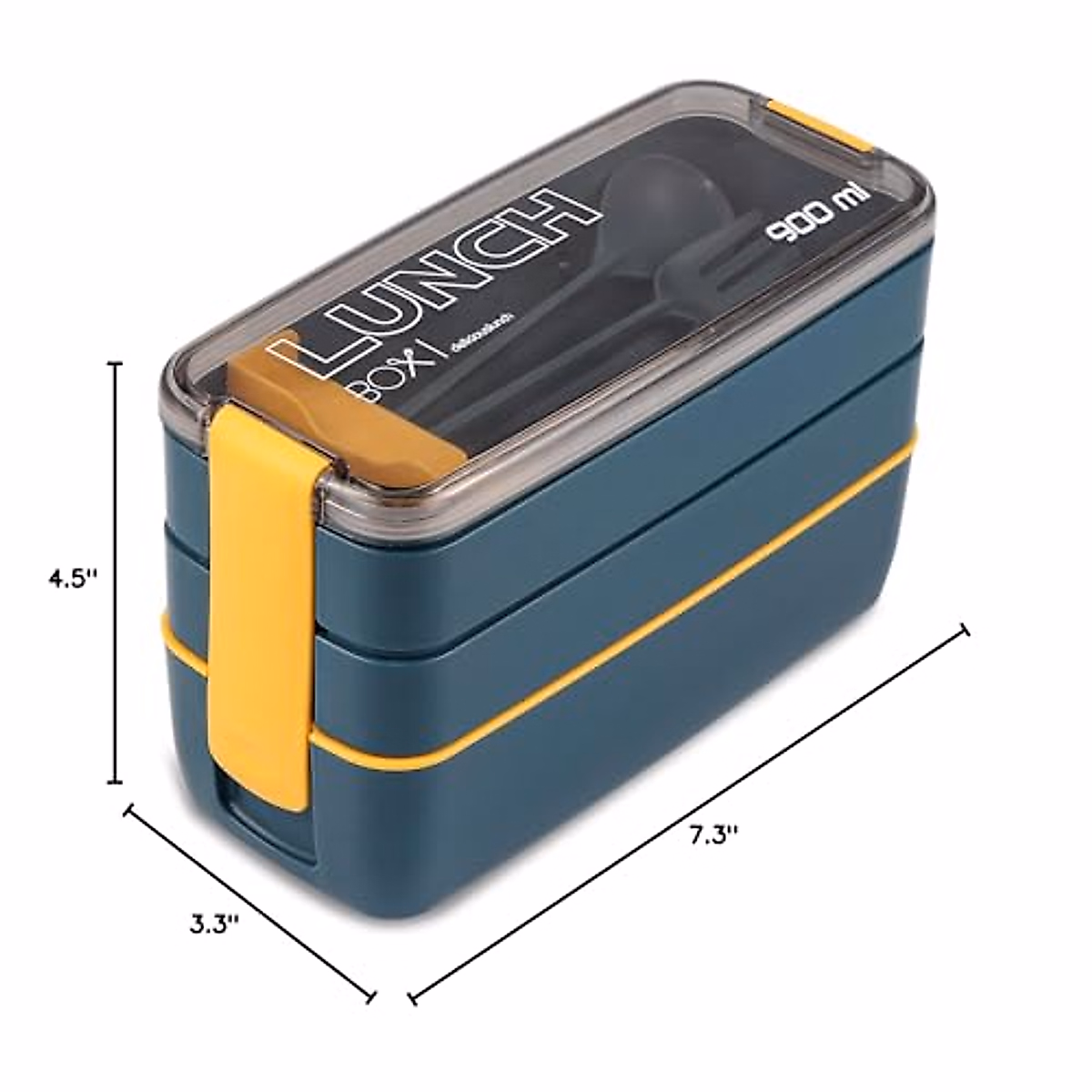 Iteryn Bento Box Lunch Box, 3-In-1 Compartment Lunch Containers - Wheat Straw, Leakproof Eco-Friendly Bento Lunch Box Meal Prep